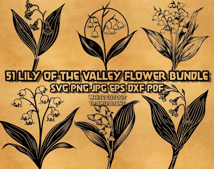 Lily of the Valley SVG, Flower Svg, Wedding Svg, Printable, Cards ...