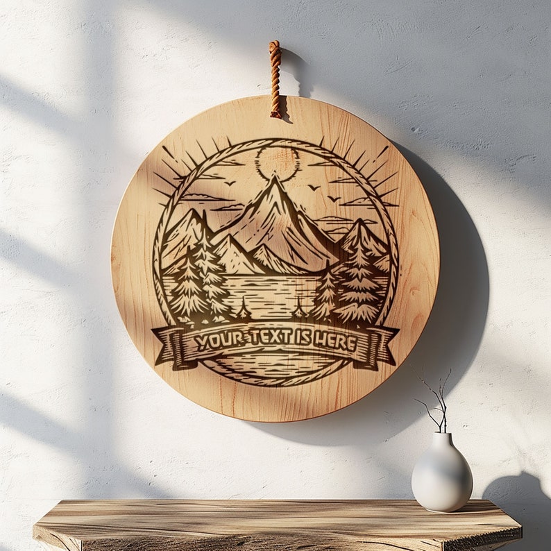 Mountain Sign Svg Bundle, Mountain With Text Banner, Mountain Scene Svg ...