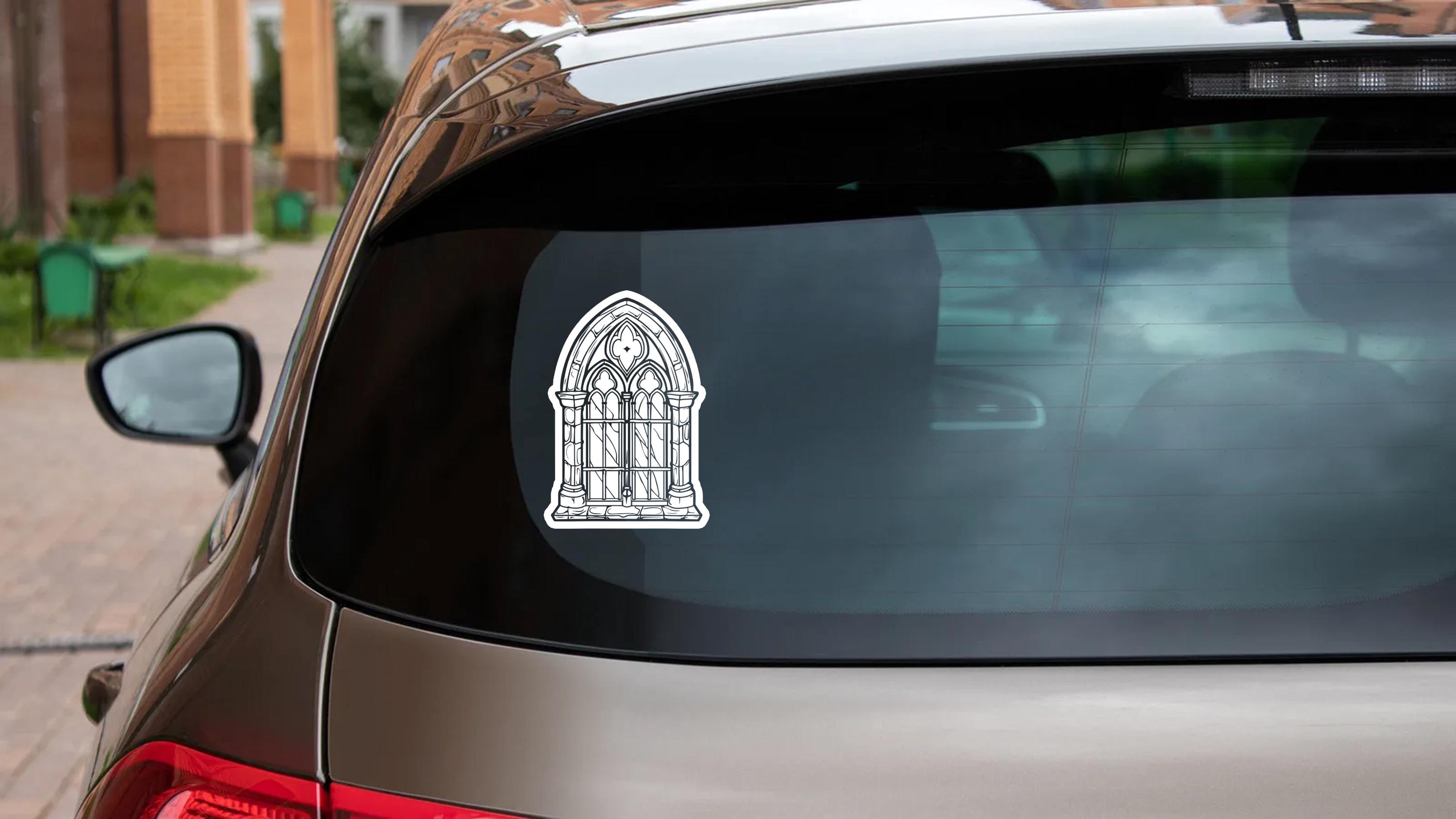 Gothic Victorian Window Svg Bundle, Medieval Stone Wall Window Monogram ...