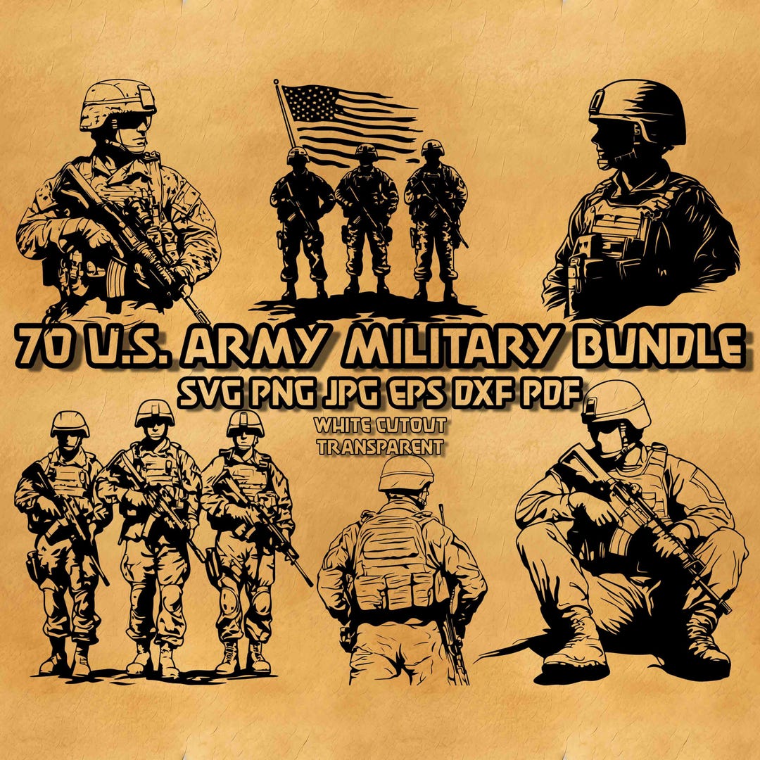 U.S. Army Veteran Military Soldier Svg Bundle, U.S Soldier Monogram ...