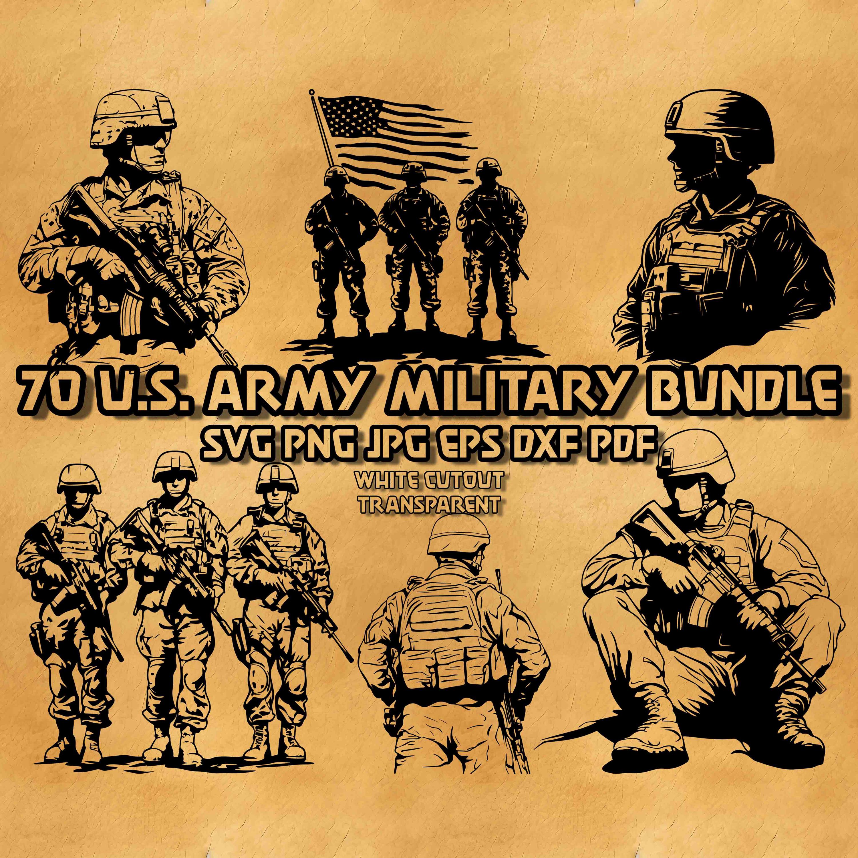 U.S. Army Veteran Military Soldier Svg Bundle, U.S Soldier Monogram ...