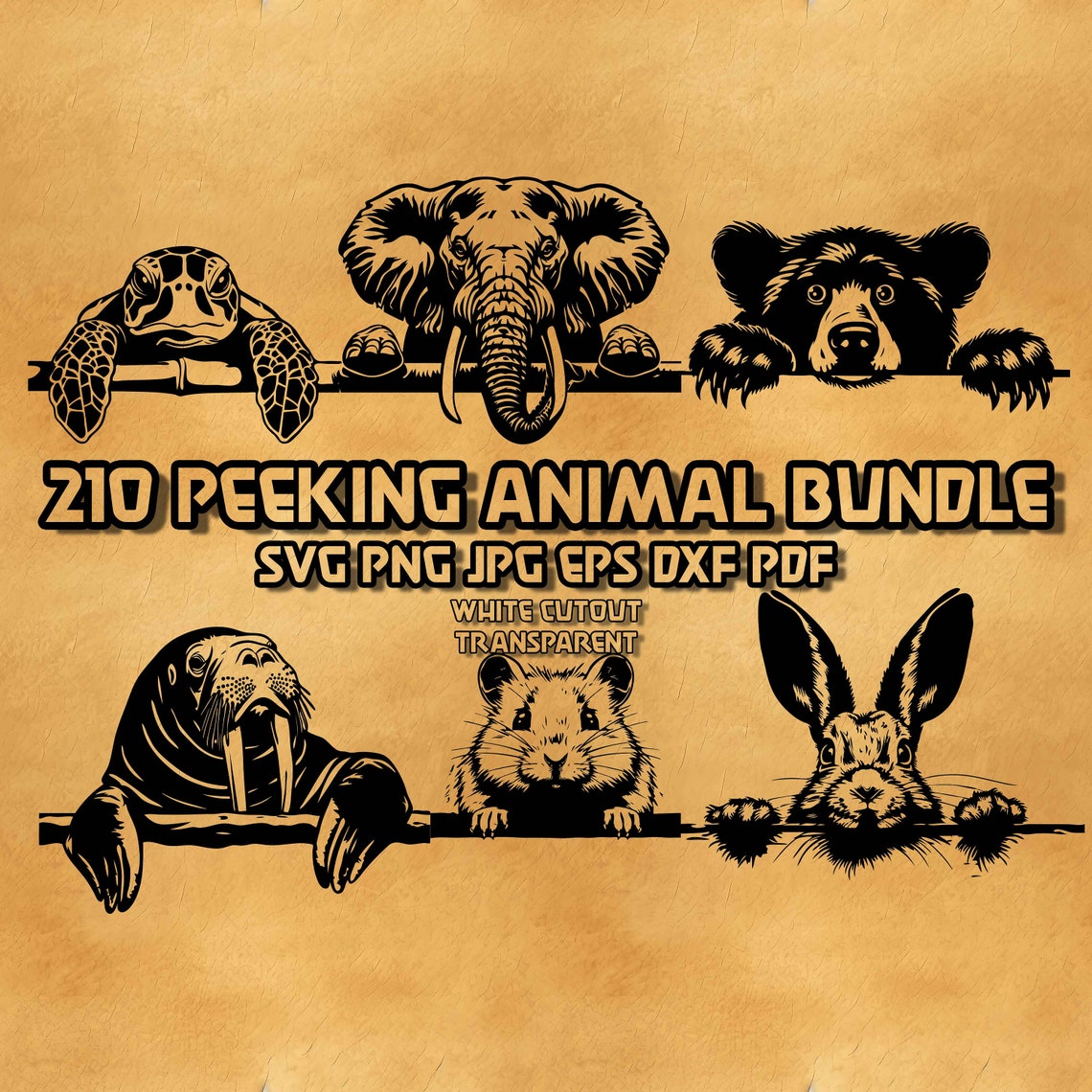 Peeking Animals Svg Bundle, Llama Peeking Png, Elephant Peeking Svg ...