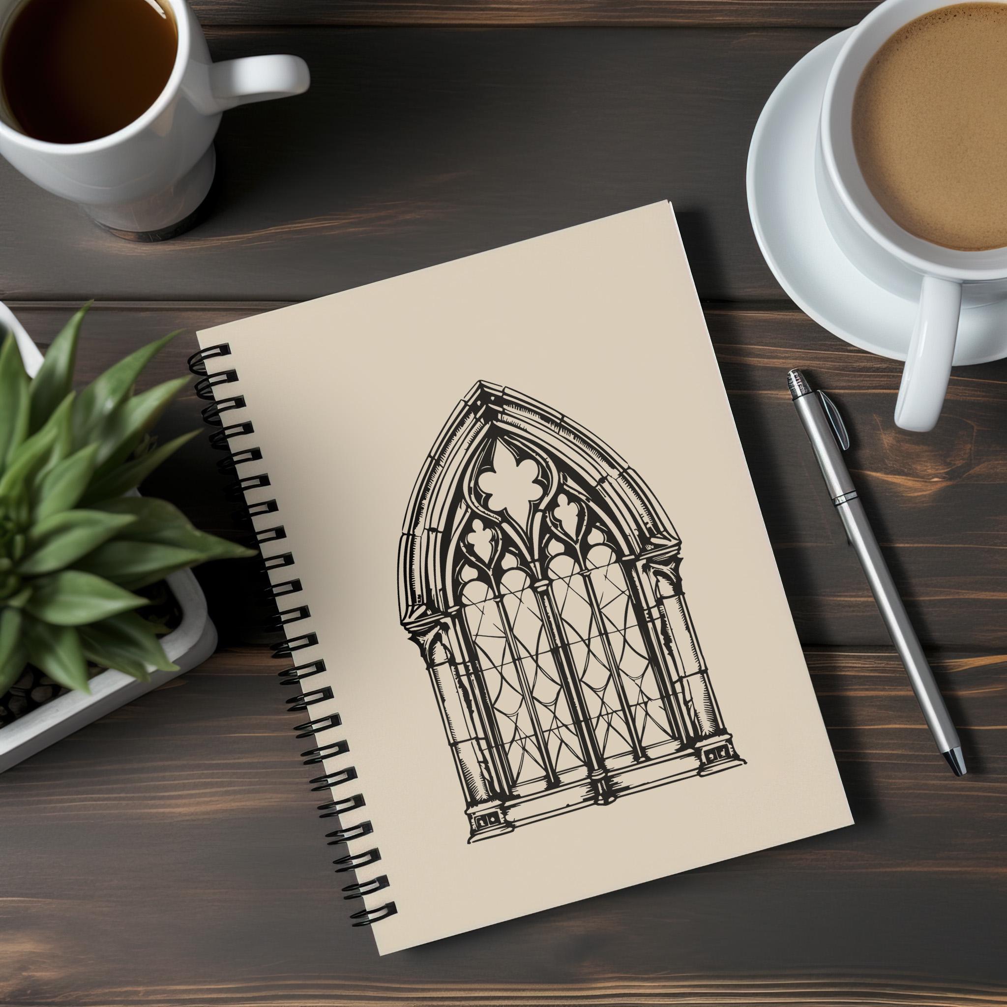 Gothic Victorian Window Svg Bundle, Medieval Stone Wall Window Monogram ...