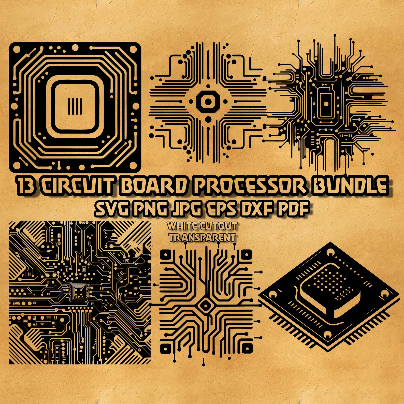 Circuit Board Svg Bundle, Computer Processor Svg, Tech Svg, Engineering ...