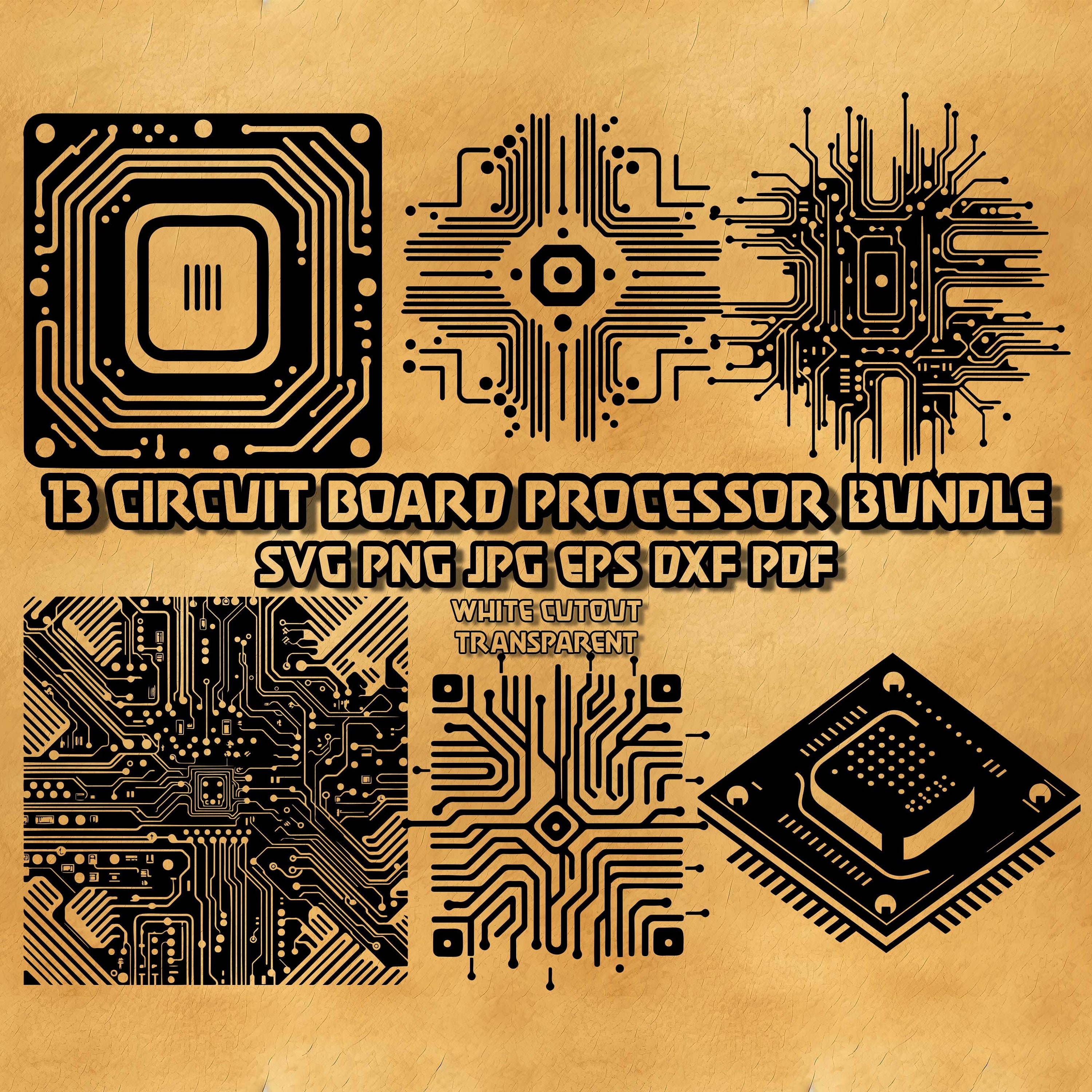 Circuit Board Svg Bundle, Computer Processor Svg, Tech Svg, Engineering ...