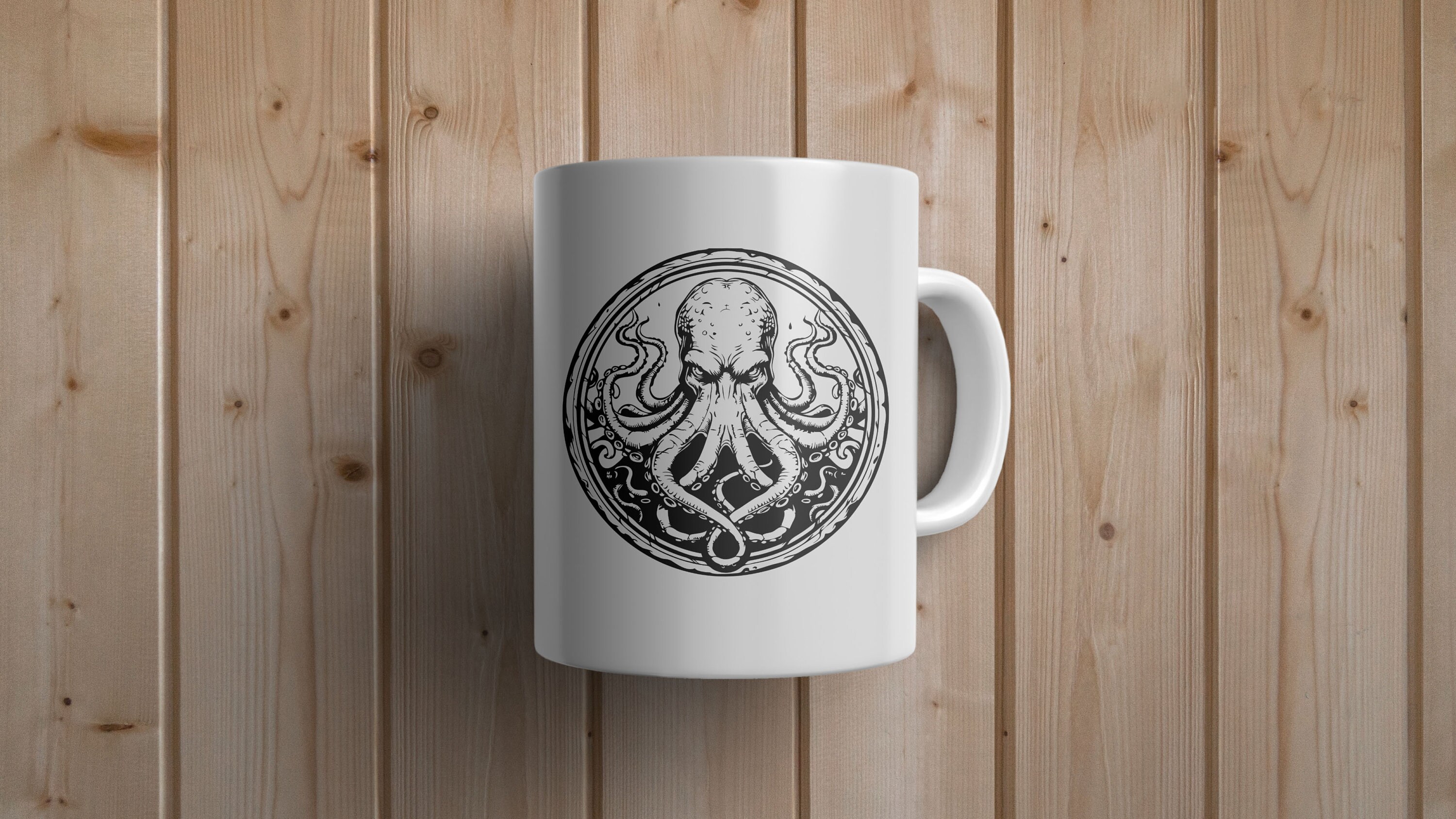 Kraken Svg Bundle, Kraken Circle Design Svg, Sea Monster Svg ...