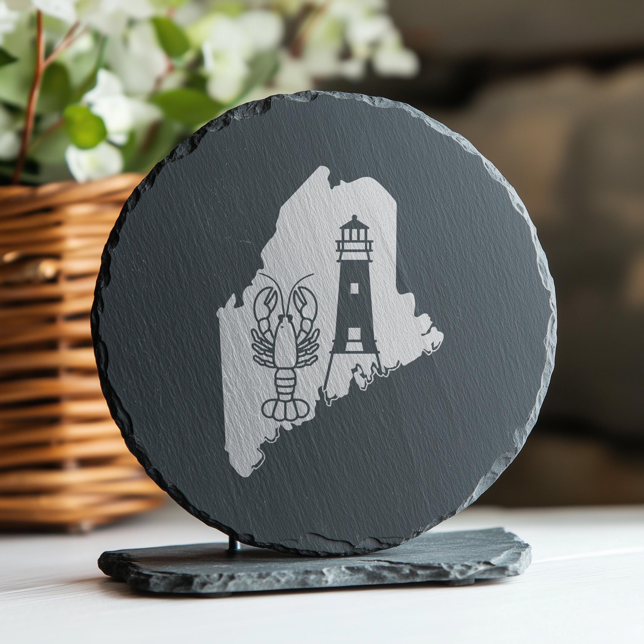 Maine State Outline SVG Bundle: Lobster, Lighthouse, Pine Tree (digital ...