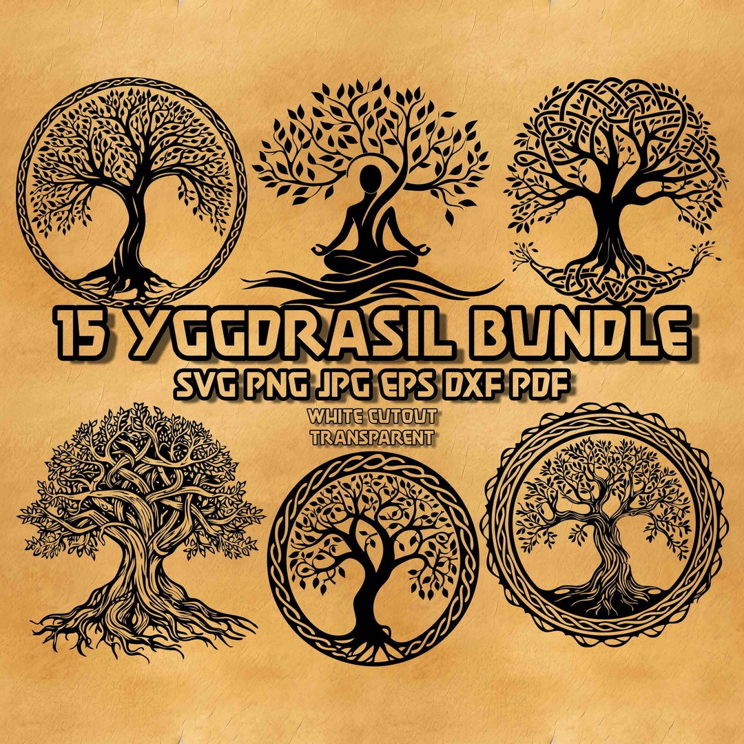 Yggdrasil Svg Bundle, Tree of Life Svg, Celtic Tree Svg, Norse ...