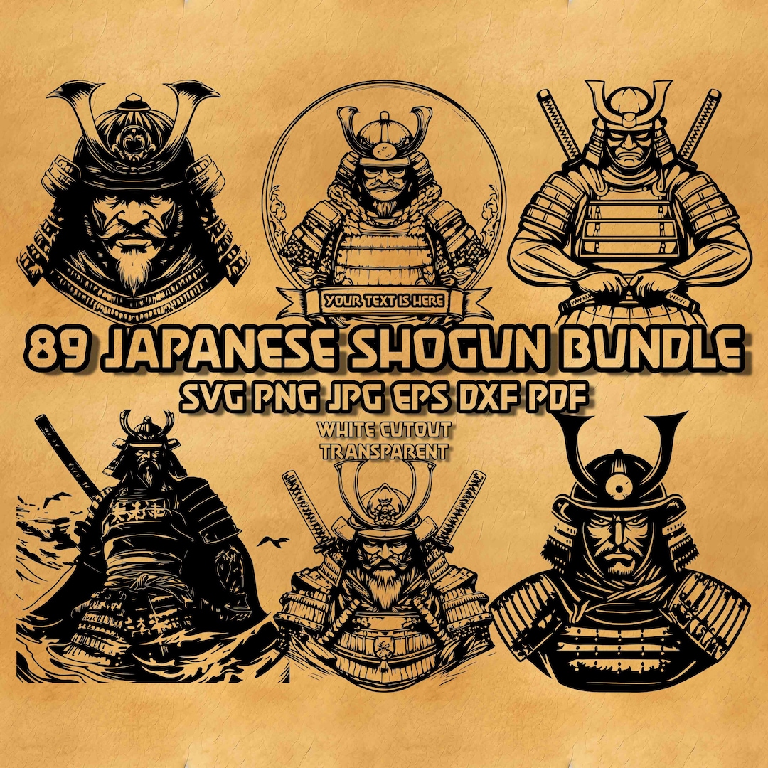 Japanese Samurai Shogun SVG Bundle: Warrior Art (digital Product) - Etsy