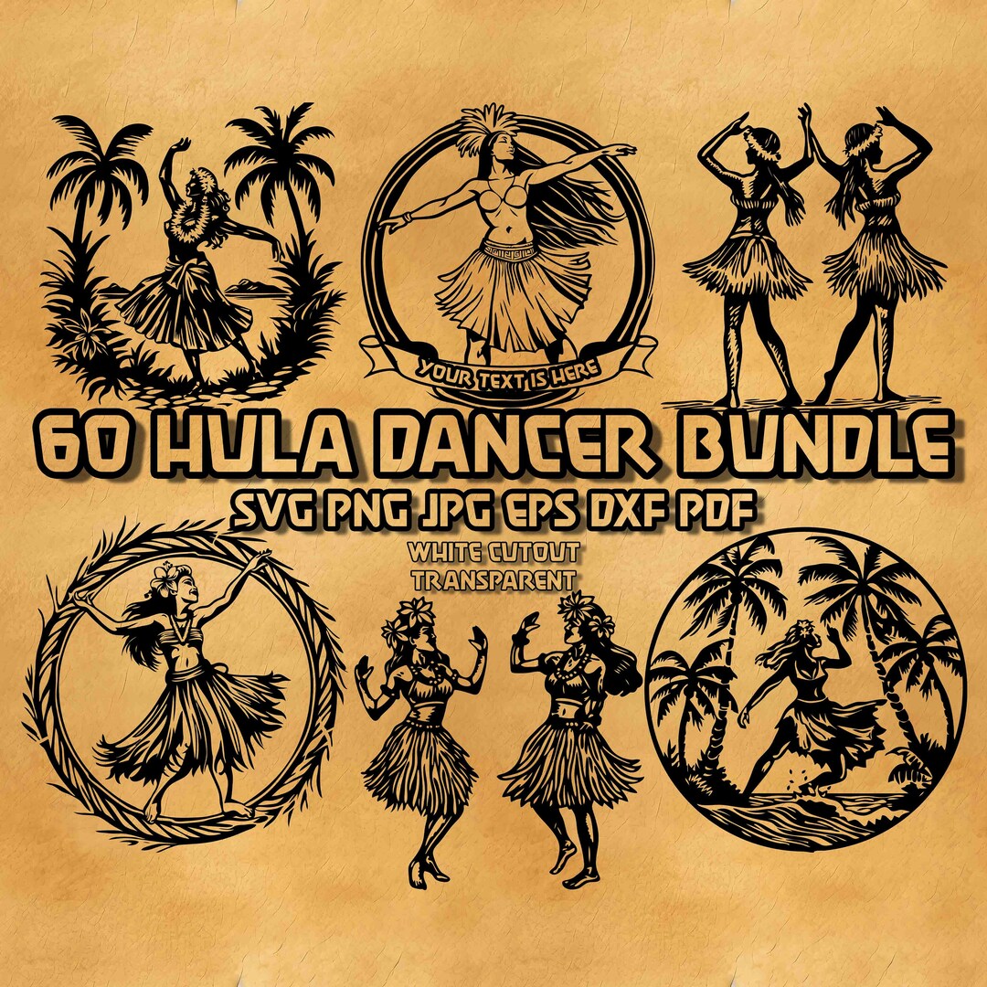 Hula Dancer Svg Bundle, Hula Dancer Monogram, Exotic Dancer Svg ...
