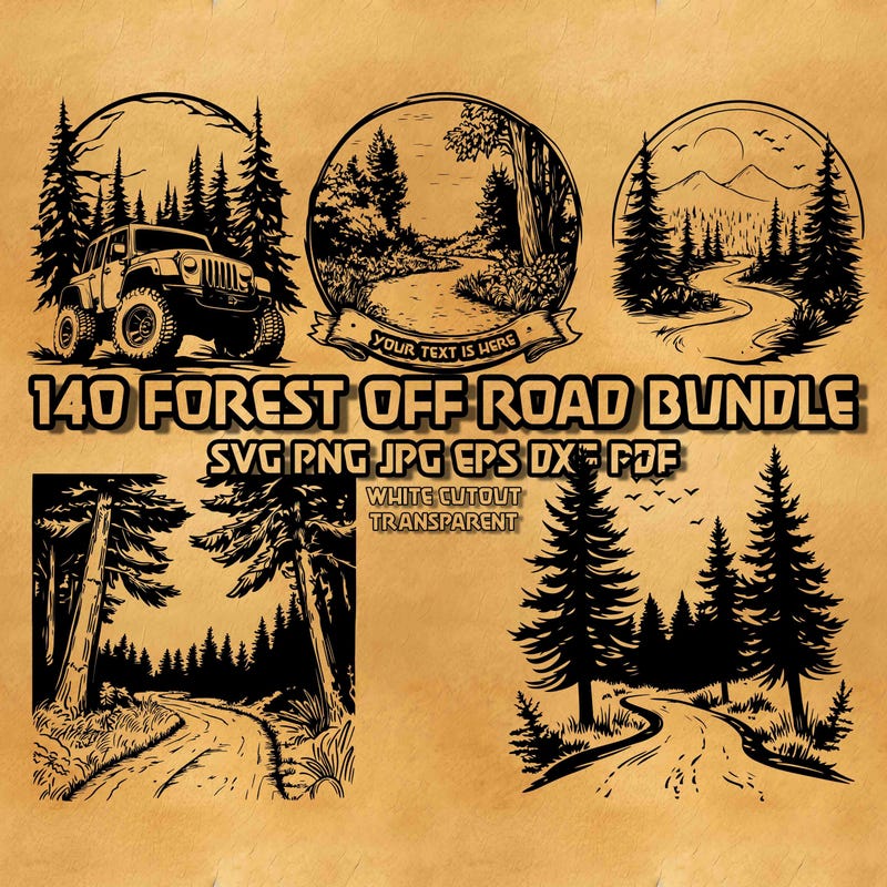 Off Road in the Woods - Etsy