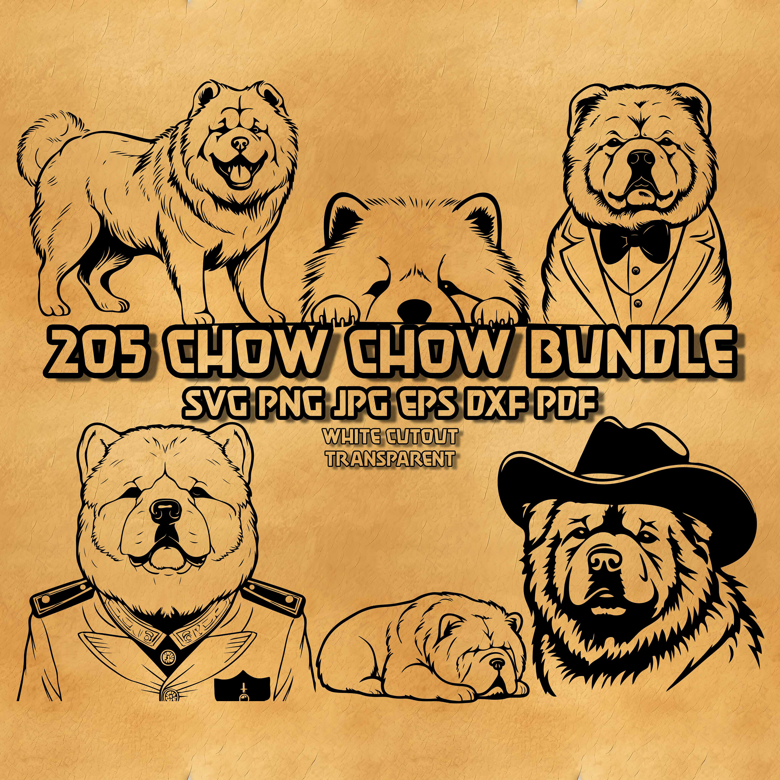Chow Chow Svg Bundle, Cowboy Chow Chow Svg, Chow Chow Dog Svg, Floral ...