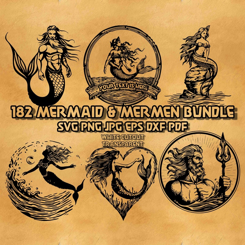 Mermaid Monogram Svg - Etsy