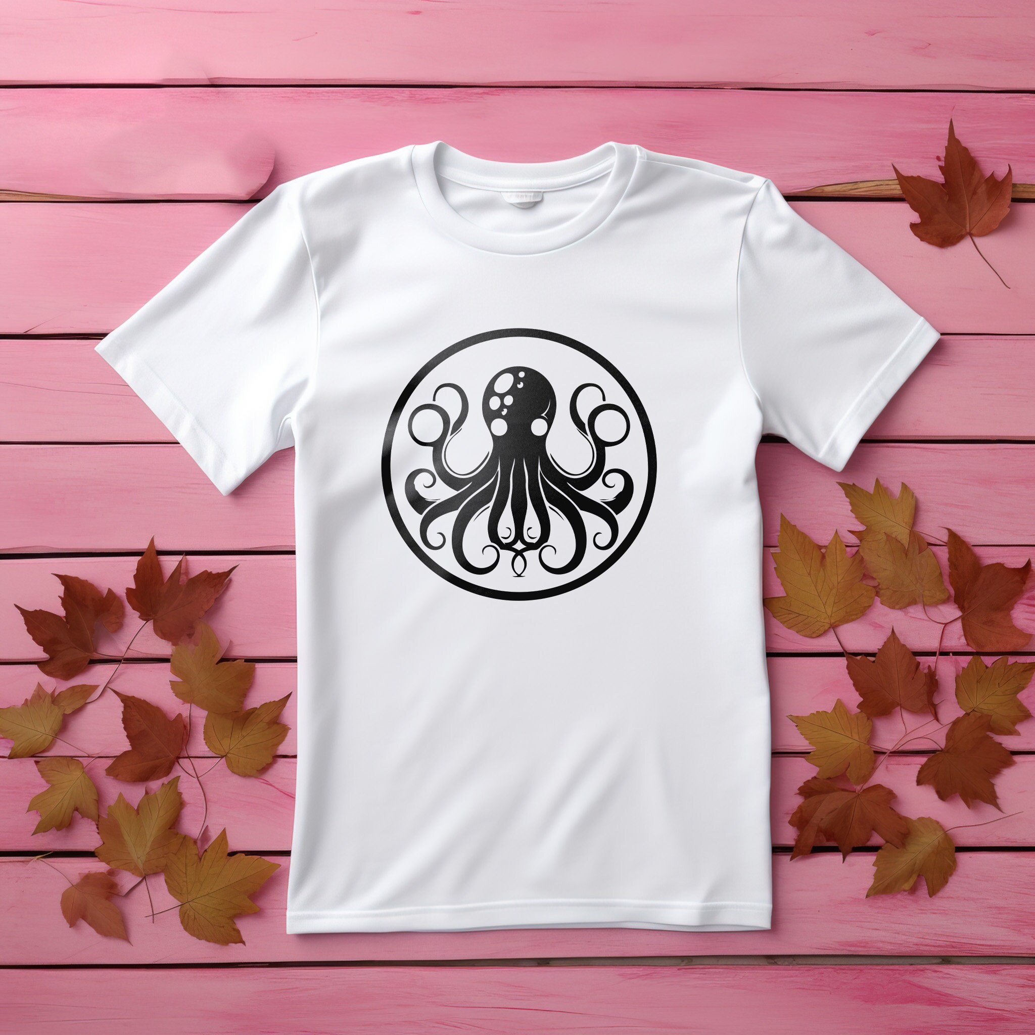 Kraken Svg Bundle, Kraken Circle Design Svg, Sea Monster Svg ...