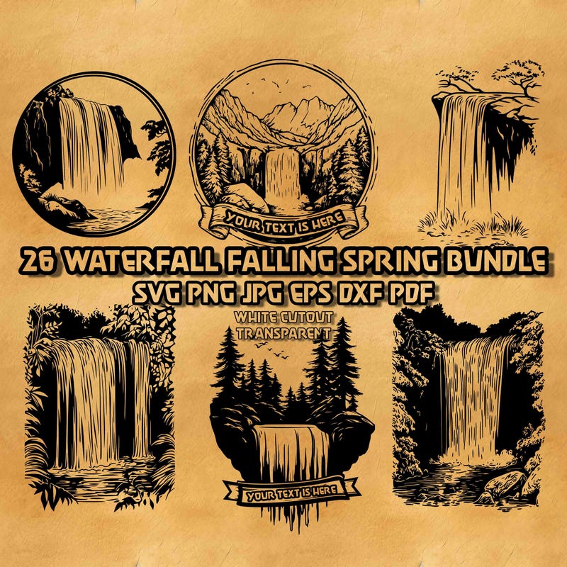 Waterfall Svg - Etsy