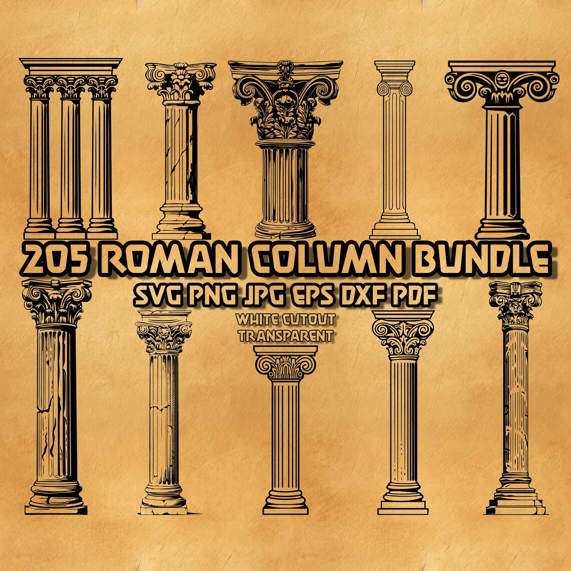 Roman Column Svg Bundle, Ancient Roman Svg, Philosophy Svg, Ancient ...