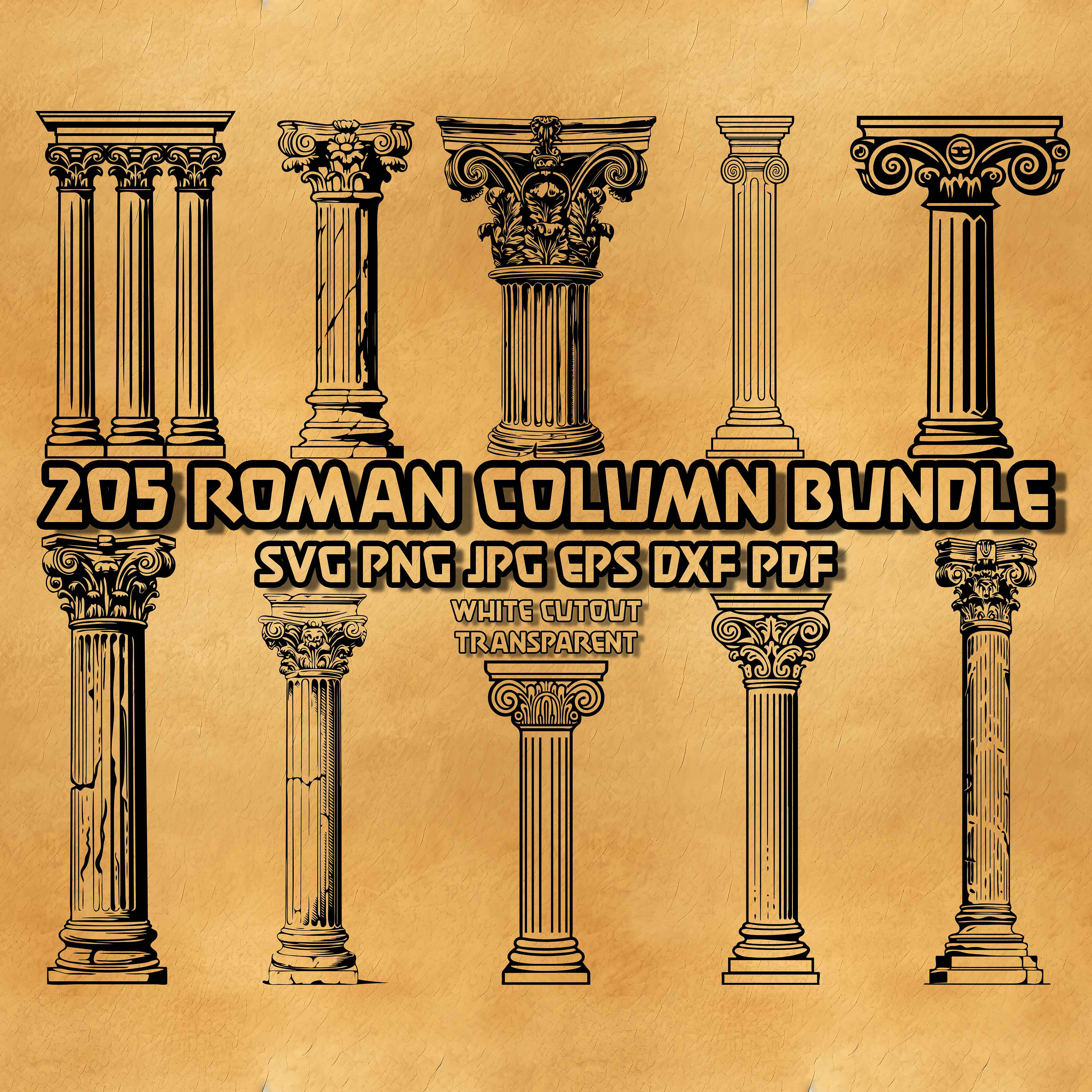 Roman Column Svg Bundle, Ancient Roman Svg, Philosophy Svg, Ancient ...