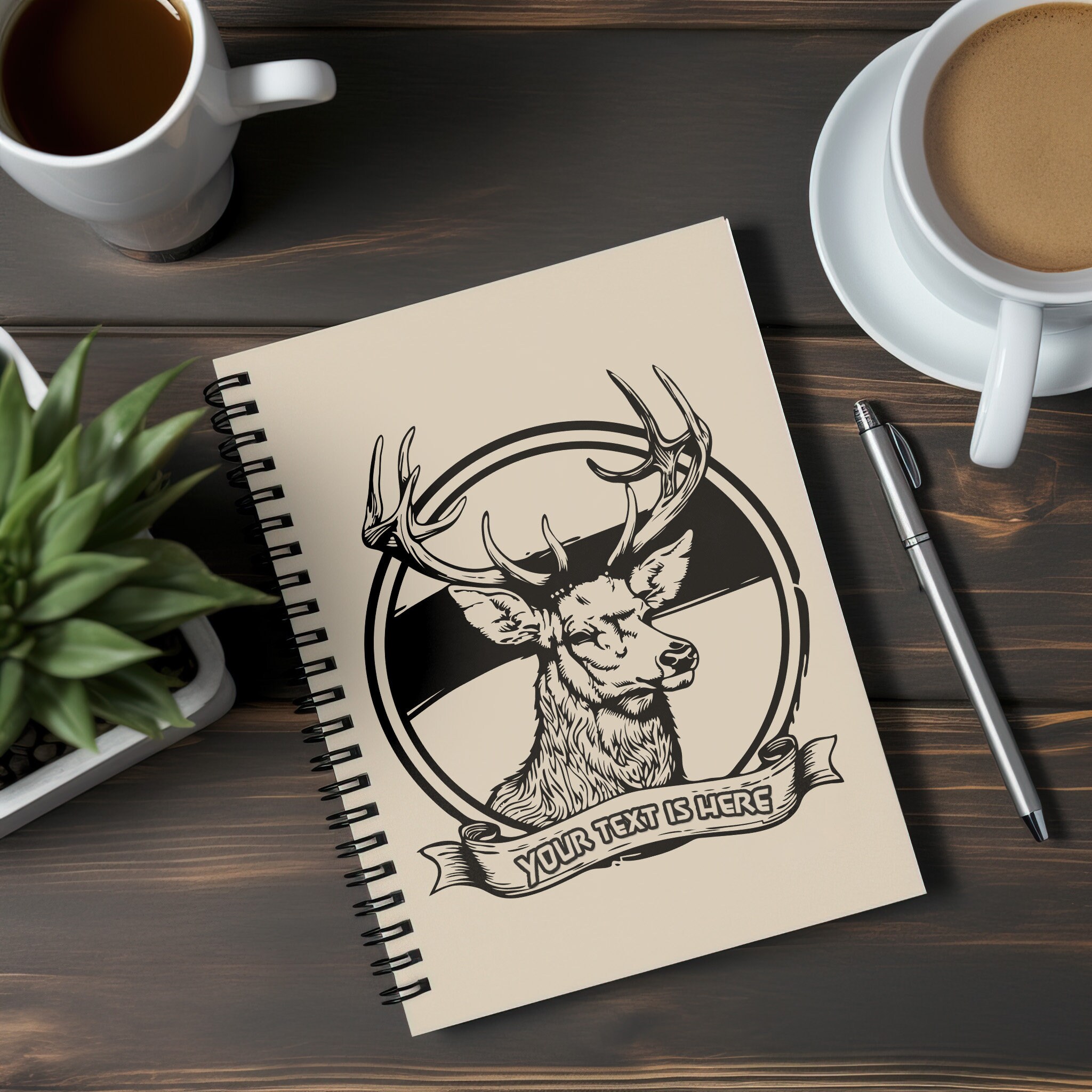 Personalized Deer SVG Bundle: Antler Monogram, Hunting Design (digital ...