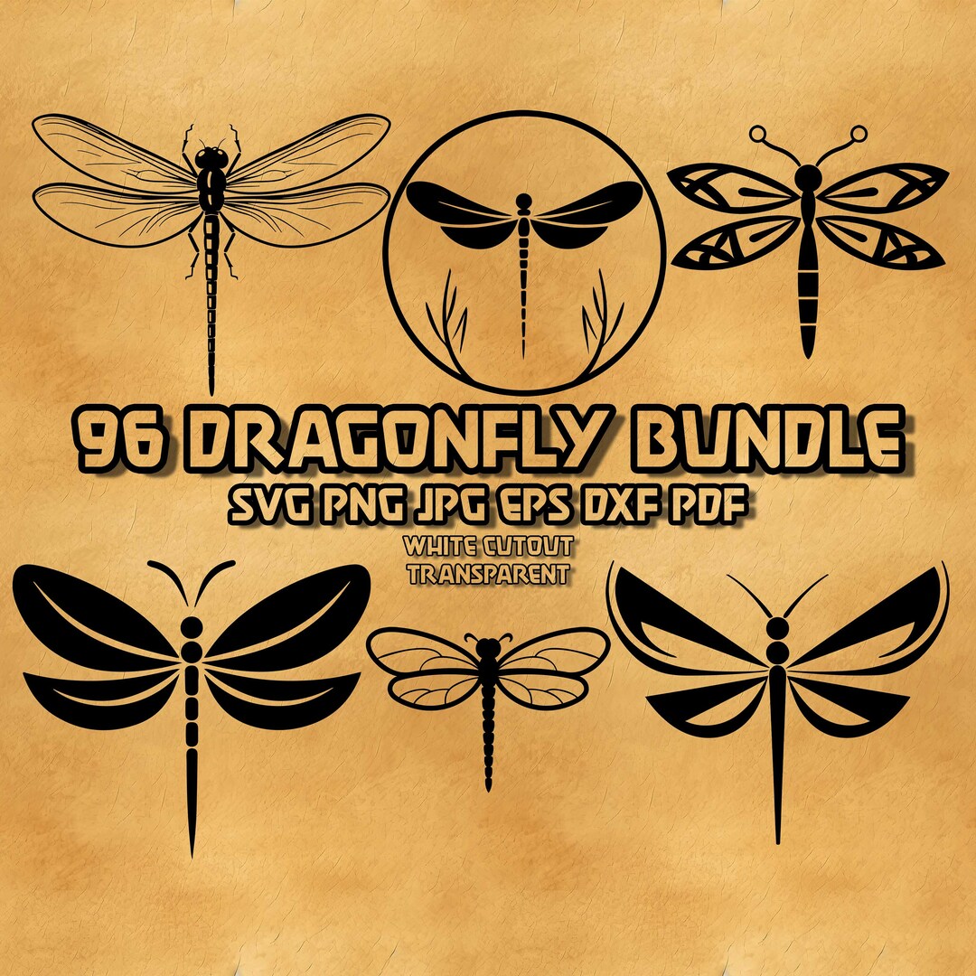 Dragonfly Svg Bundle, Minimalist Dragonfly Svg Bundle, Dragonfly EPS ...