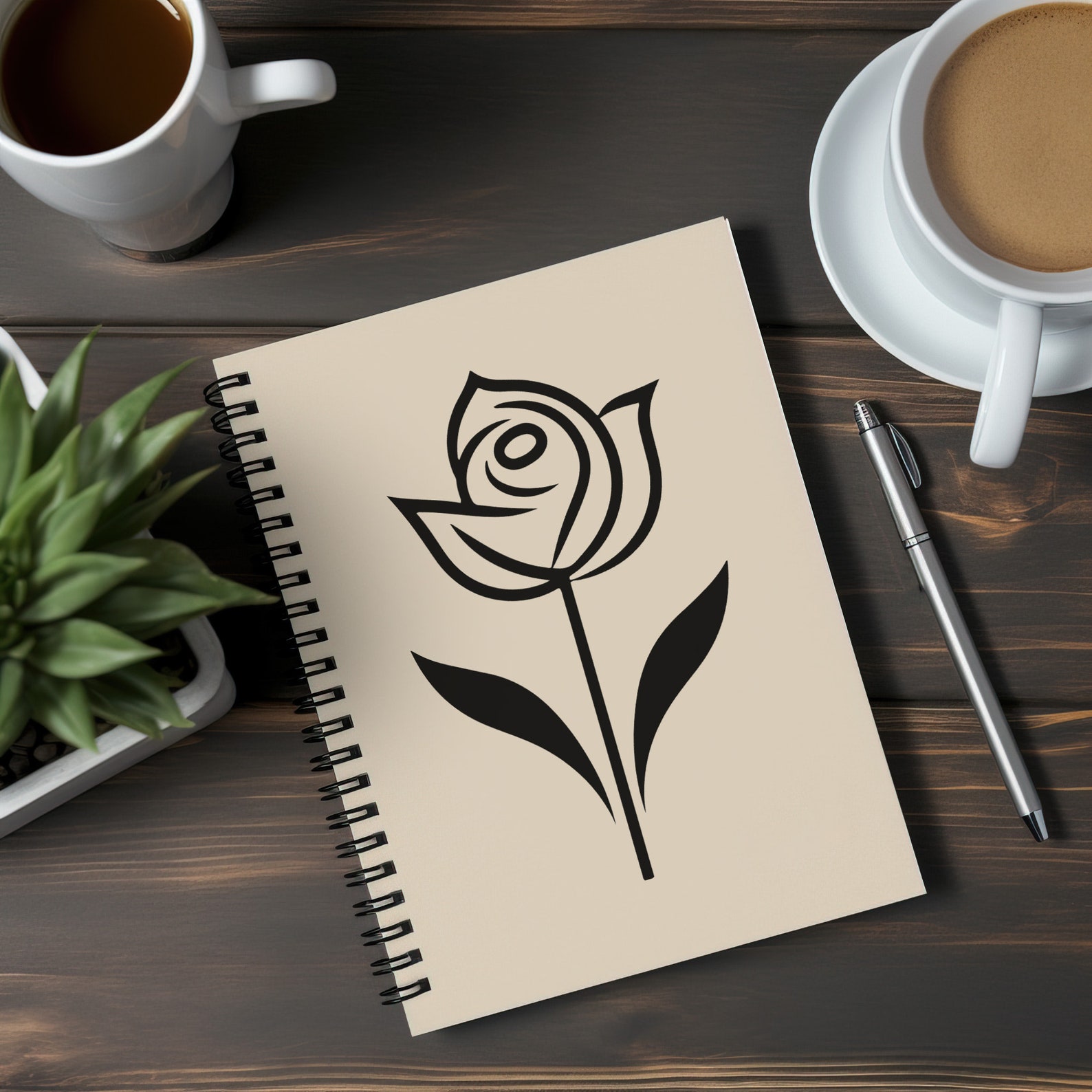 Minimalist Rose Svg Bundle, Minimal Rose Design, Rose Svg for Cricut ...