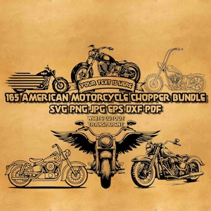 American Motorcycle Chopper SVG Bundle: Biker Garage Decor (digital ...