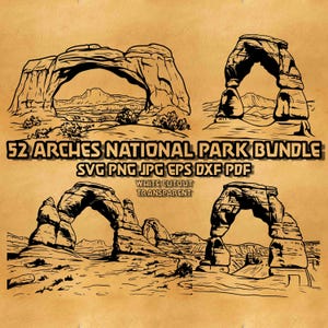 Arches National Park Utah Svg Bundle, Desert Landscape Svg, Big Canyon ...