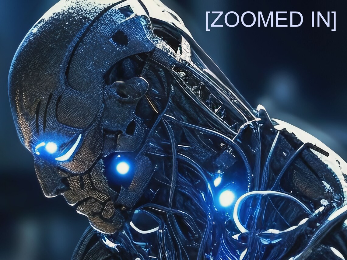 Robot Thinking, Android Sci-fi Art Print, Humanoid Android Sitting ...