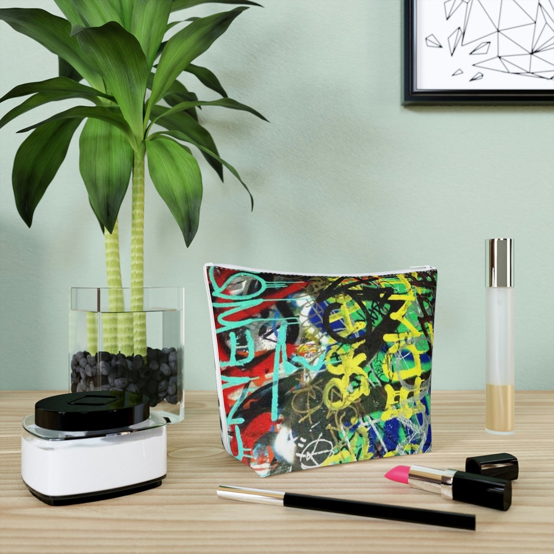 Cotton Cosmetic Bag- NYC Graffiti Make up Bag- - Etsy