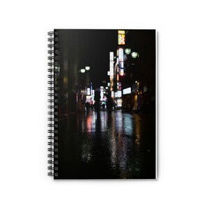 Spiral Notebook- Tokyo Rainy Night - - Ruled Line - Etsy
