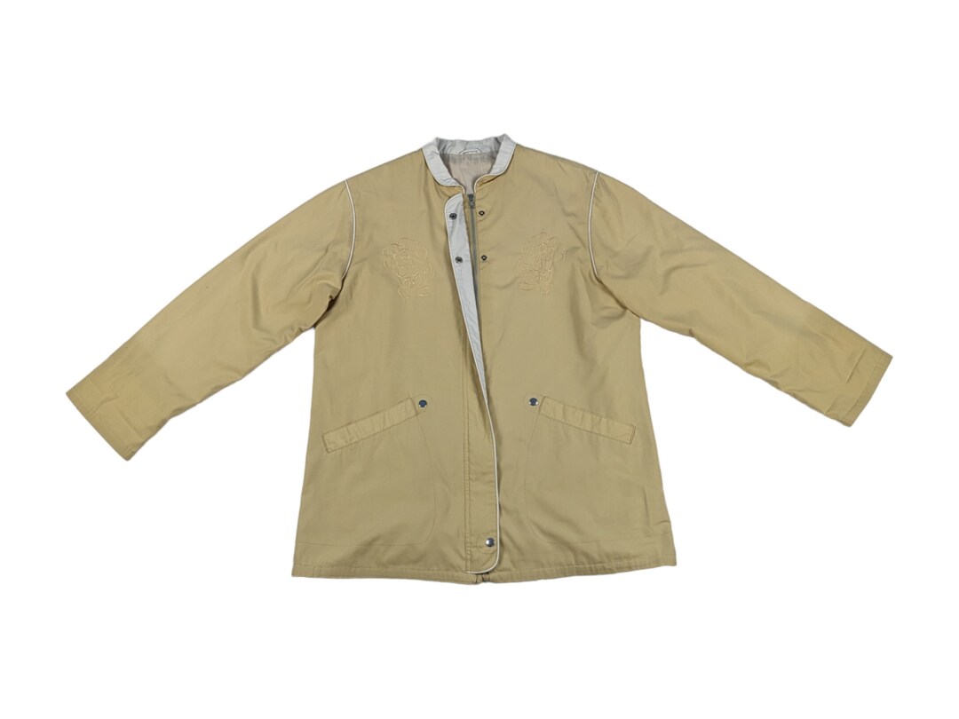 Vintage Jacket L Mustard Yellow Summer Jacket 1990s Lightweight ...