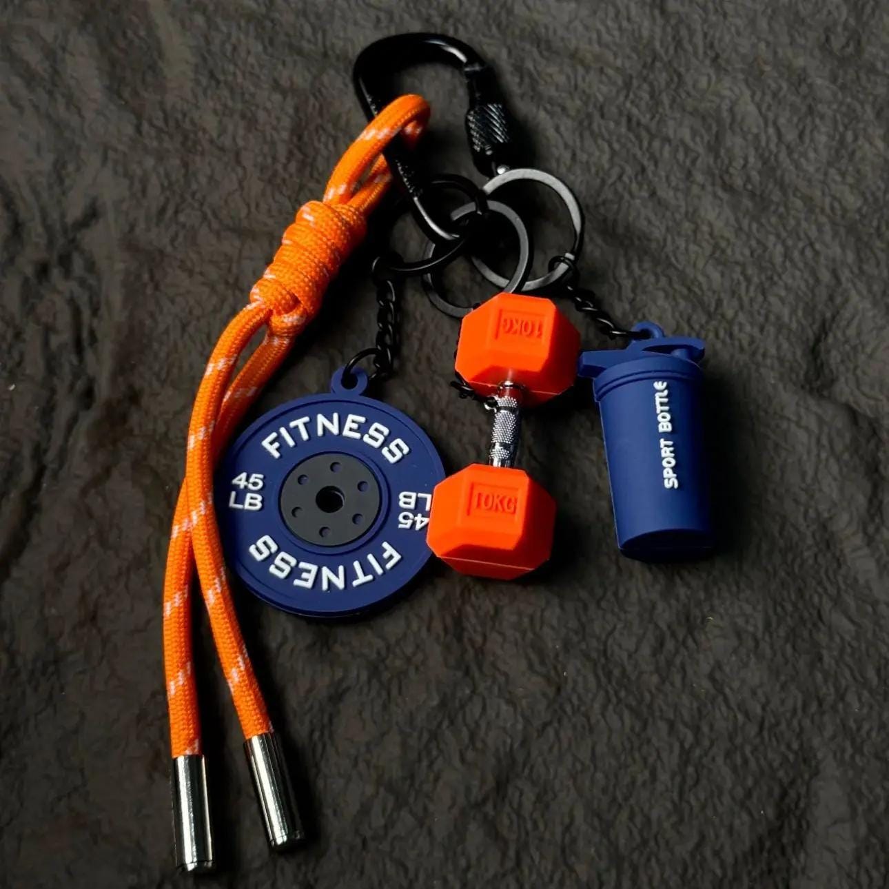Mini Barbell Plates Key Chain With Shaker Cup Dumbbells Keyring ...
