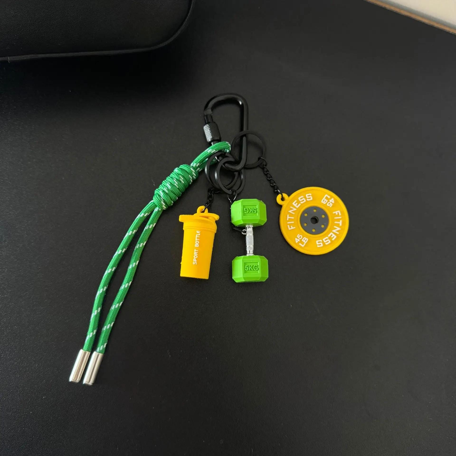Mini Barbell Plates Key Chain With Shaker Cup Dumbbells Keyring ...