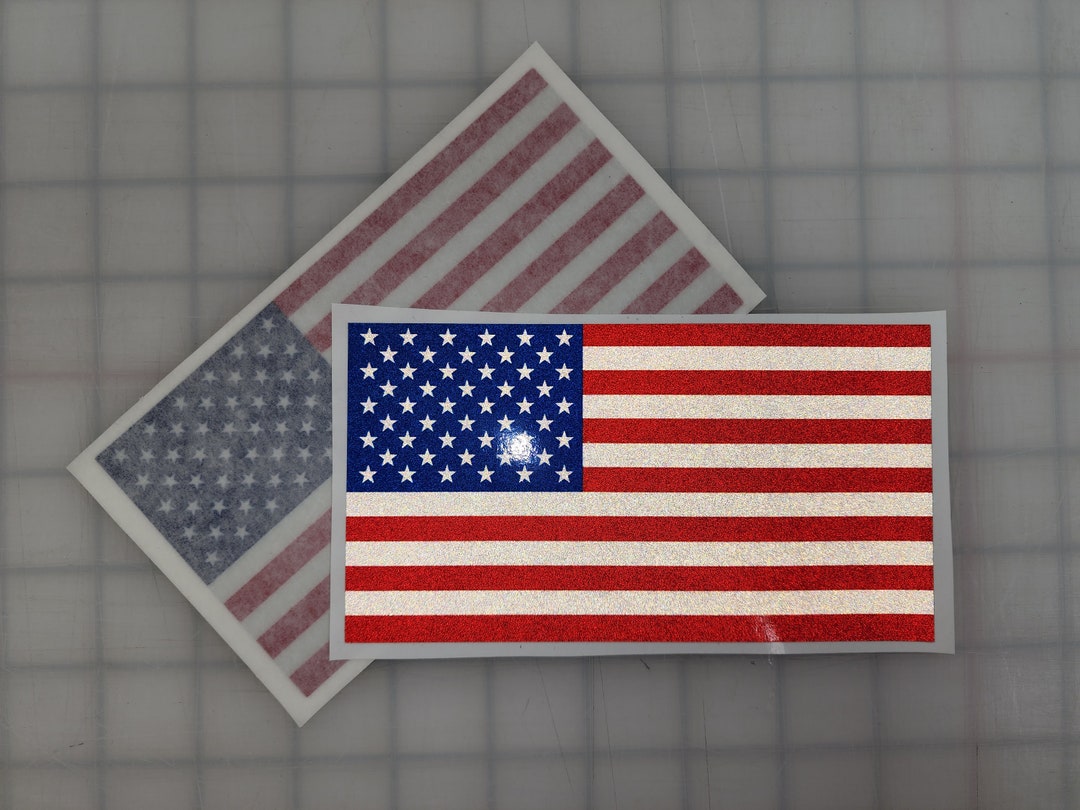 2pk - USA Flag Reflective Decal/sticker - Etsy