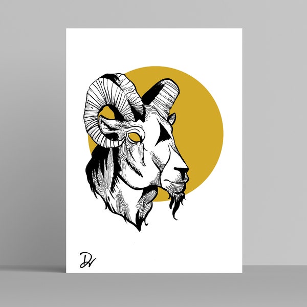 Goat Print - Etsy