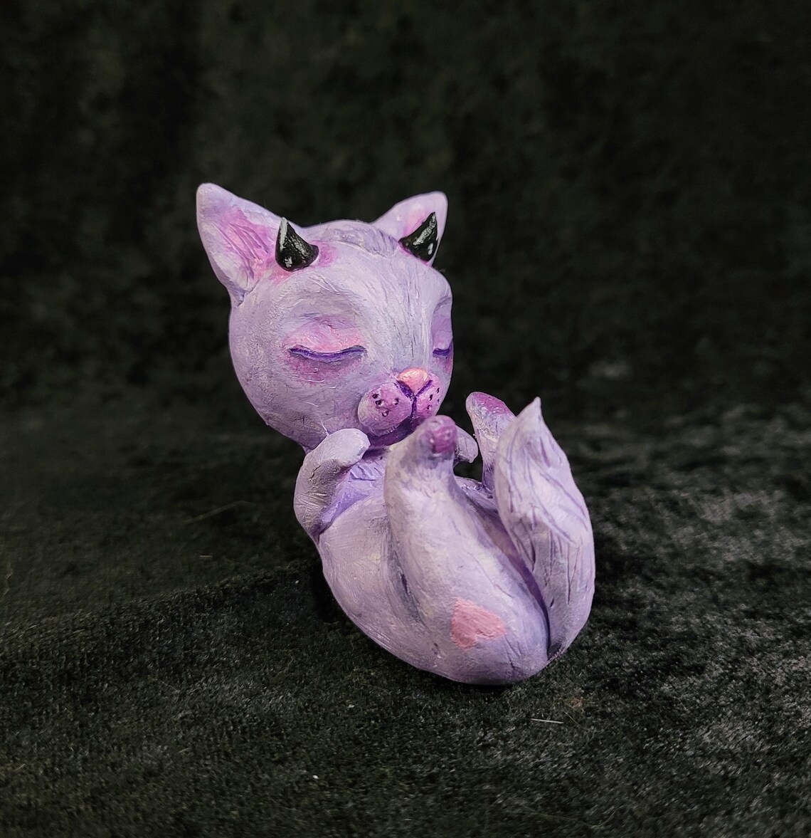 Valentines Cat -purple, Evil Kitty, Cat With Horns, Creepy Cute ...