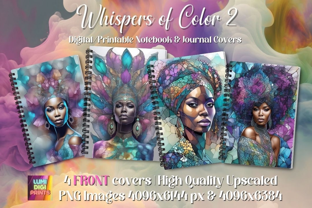 Beautiful Black Woman Notebook Covers, Journal Covers, Back to School ...