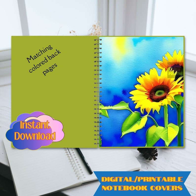 Printable 6x9 Notebook Covers for Spiral Notebook Cover Canva Editable ...