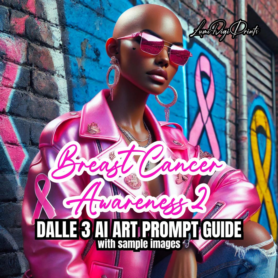 DALLE Breast Cancer Awareness AI Art Prompt Guide Cancer Awareness Art ...