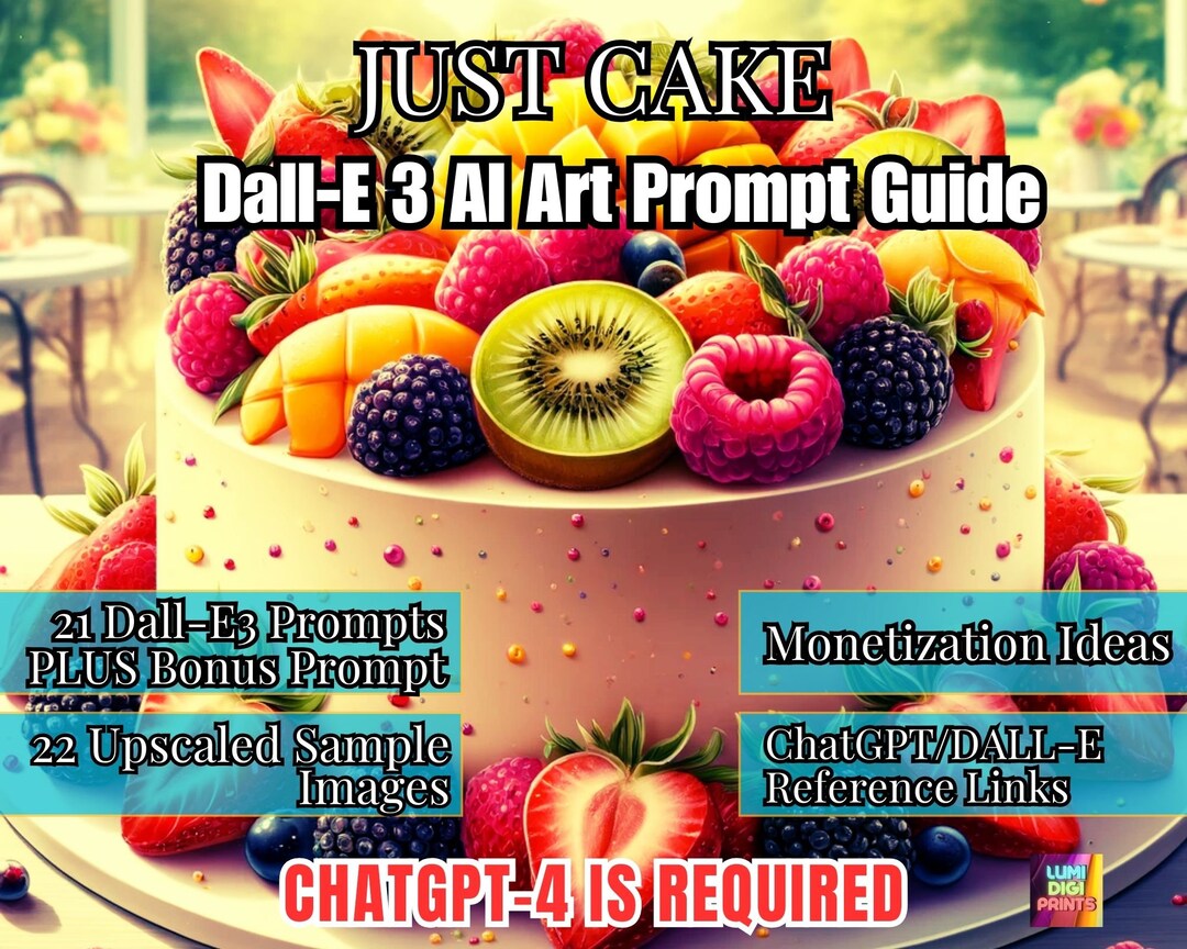 Dall-e 3 Just Cake AI Art Prompt Guide, Chatgpt Dalle3 AI Prompt Guide ...