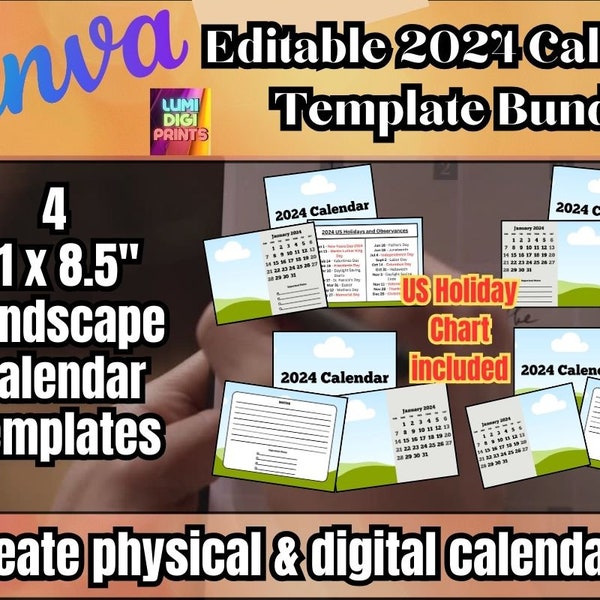 Landscape Calendar - Etsy