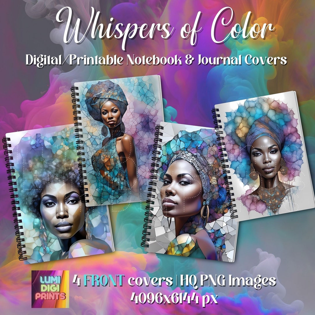 Beautiful Black Woman Notebook Covers, Journal Covers, Back to School ...