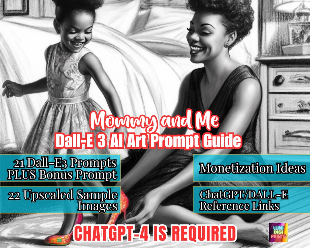 Dall-e 3 Mommy & Me AI Art Prompt Guide, AI Art Prompt Guide, Inspiring ...