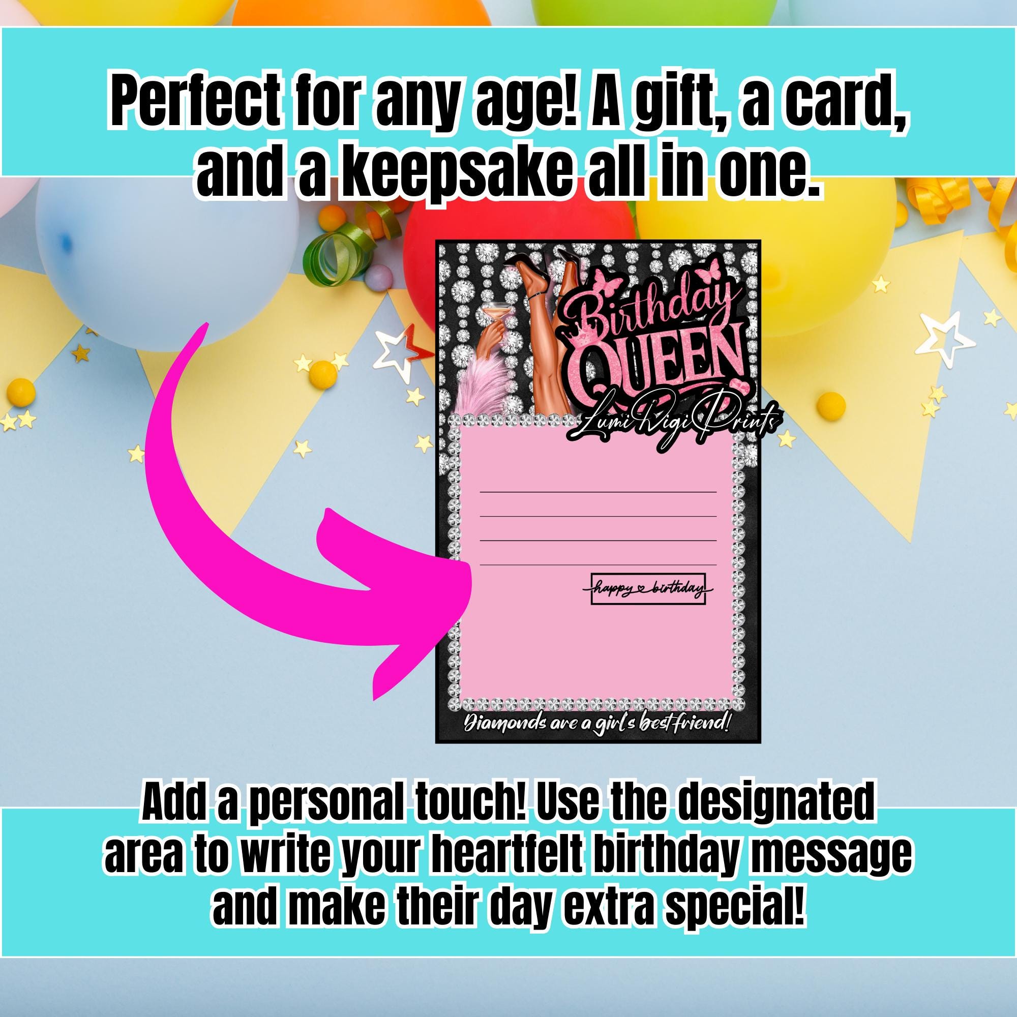 Jumbo Treat Card, Happy Birthday Card, Printable Jumbo Treat Card for ...