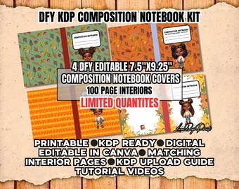 50 KDP Kids Composition Notebook Covers 120 Lined Pages 8.5 X 11 KDP ...