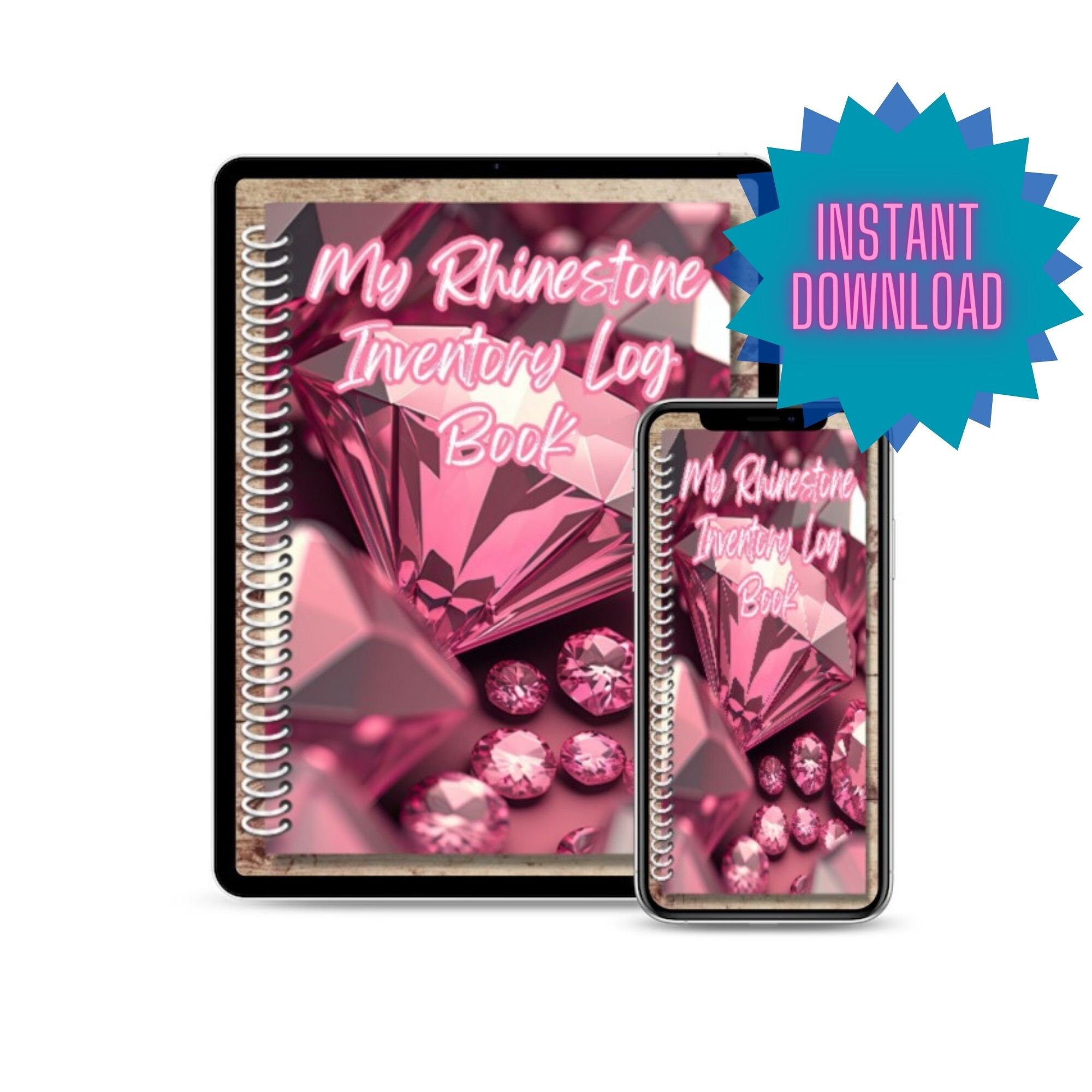 Digital Rhinestone Inventory Log Book for Rhinestones Printable ...