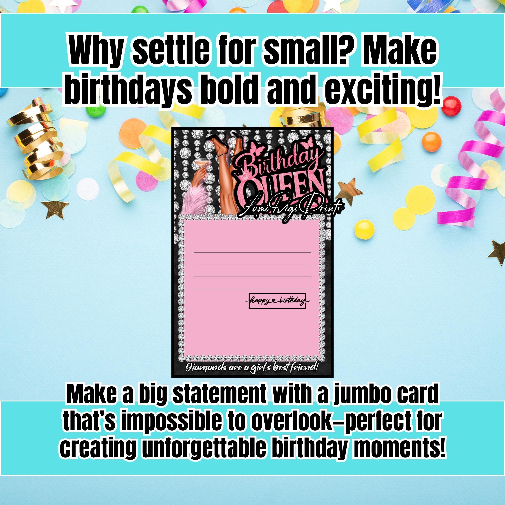 Jumbo Treat Card, Happy Birthday Card, Printable Jumbo Treat Card for ...