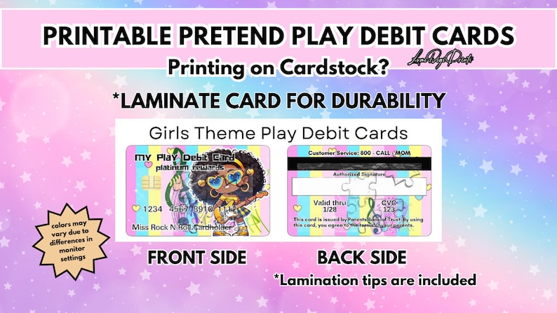 Printable Pretend Play Credit Debit Cards, Printable Play Bank Cards ...