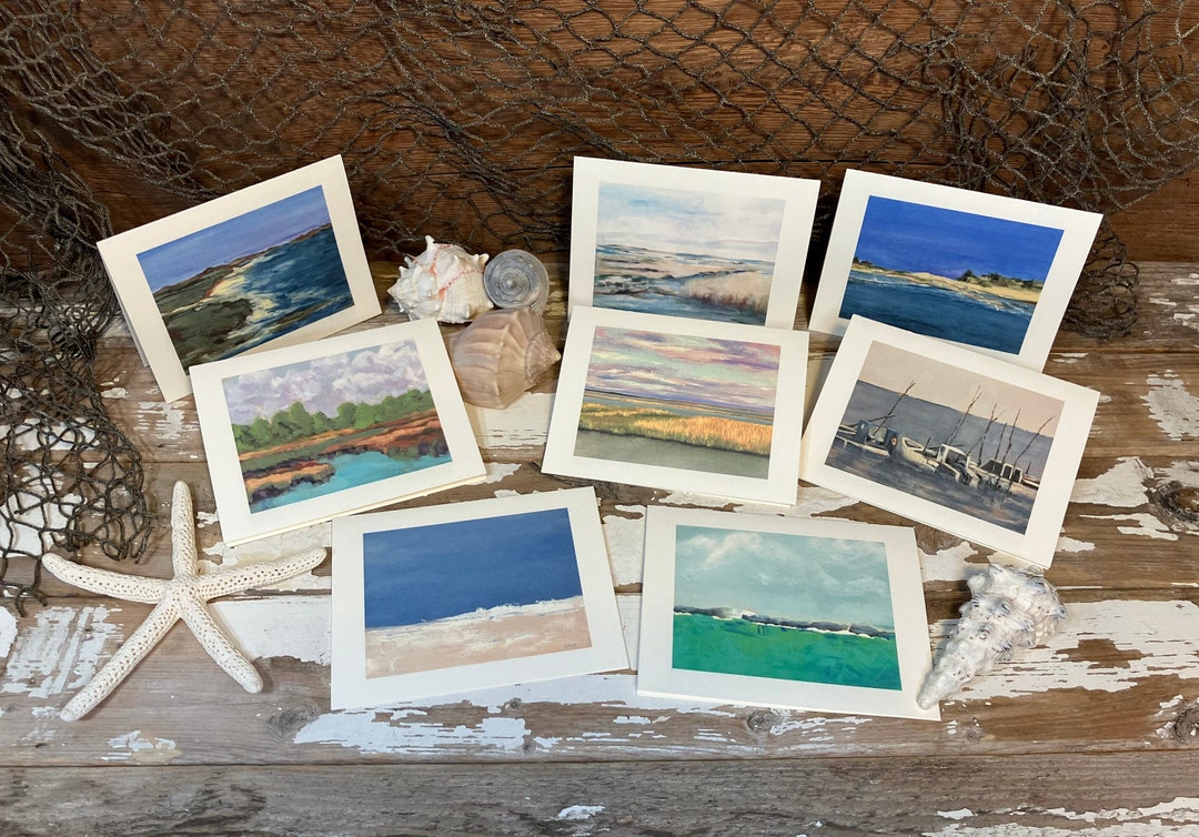 Seascape Set of Note Cards - Etsy