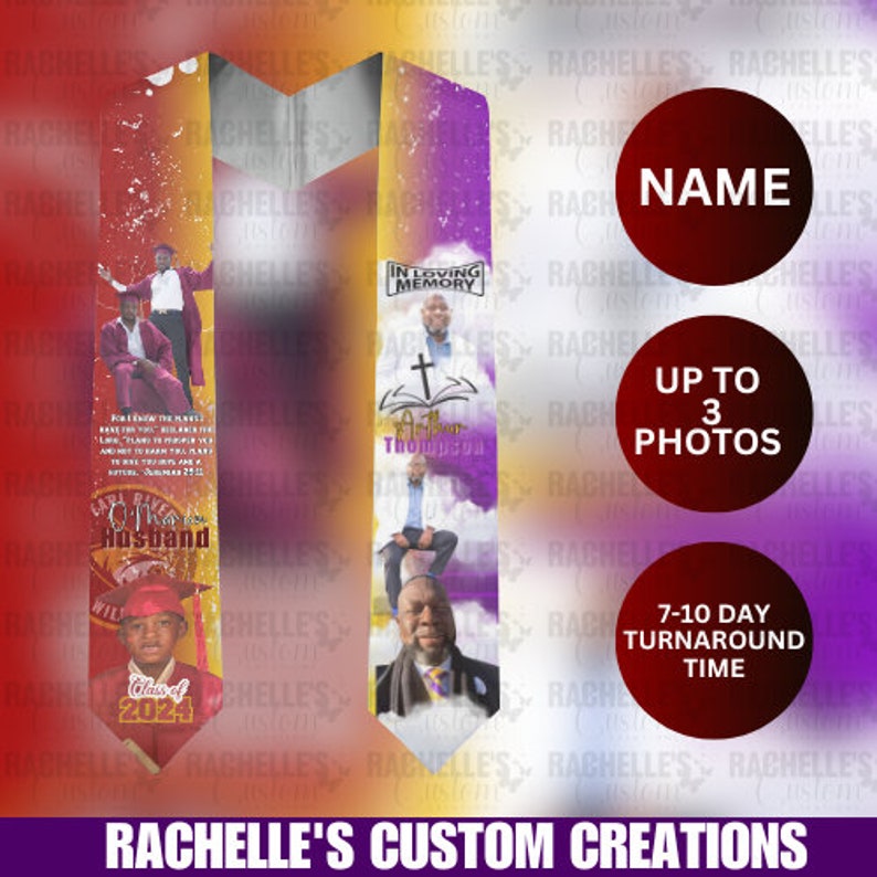 Graduation Stole, Graduation Sash, Class of 2024 Graduation Stole - Etsy