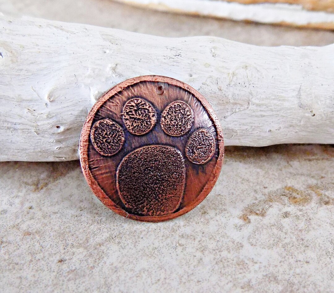 Handmade Paw Print Charm, Artisan Jewelry Components, DIY Jewelry ...